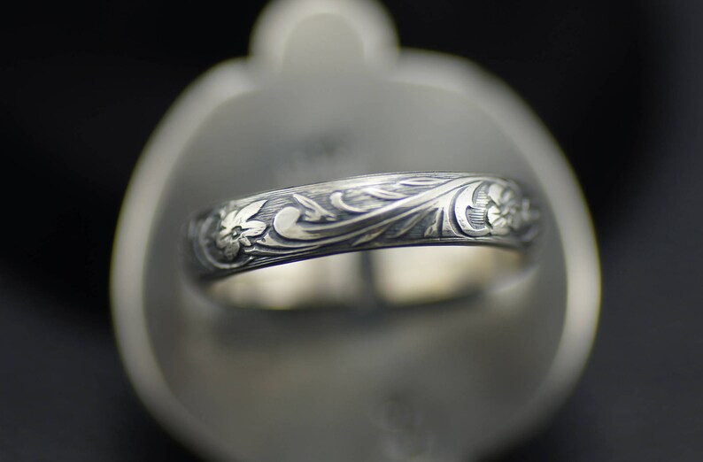 Turquoise & Sterling Silver Shadow Box Ring With Floral Band - Etsy