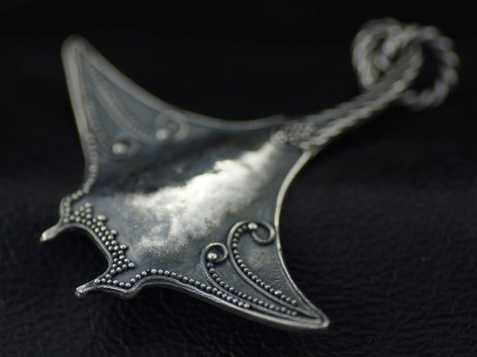 Fine Silver .999 Pure Manta Ray in Viking Style Granulation - Etsy