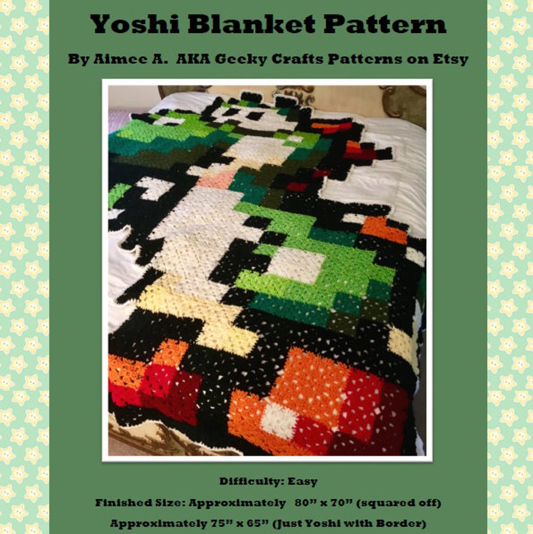 Yoshi Granny Square Blanket Pattern - Etsy