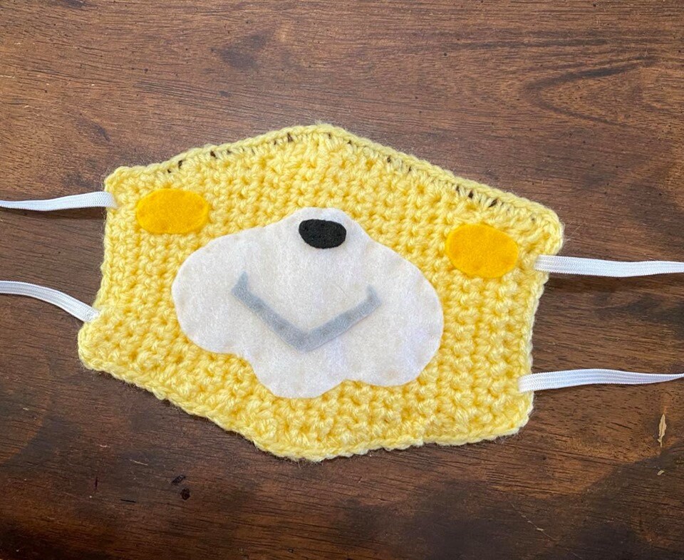 Animal Crossing Isabelle Reusable Face Mask Crochet Pattern - Etsy