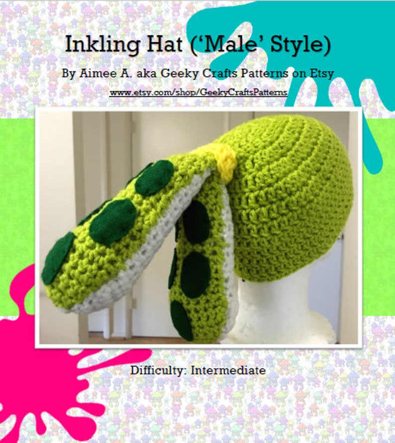 Squid Boy Inkling Hat Crochet Pattern PDF Download - Etsy