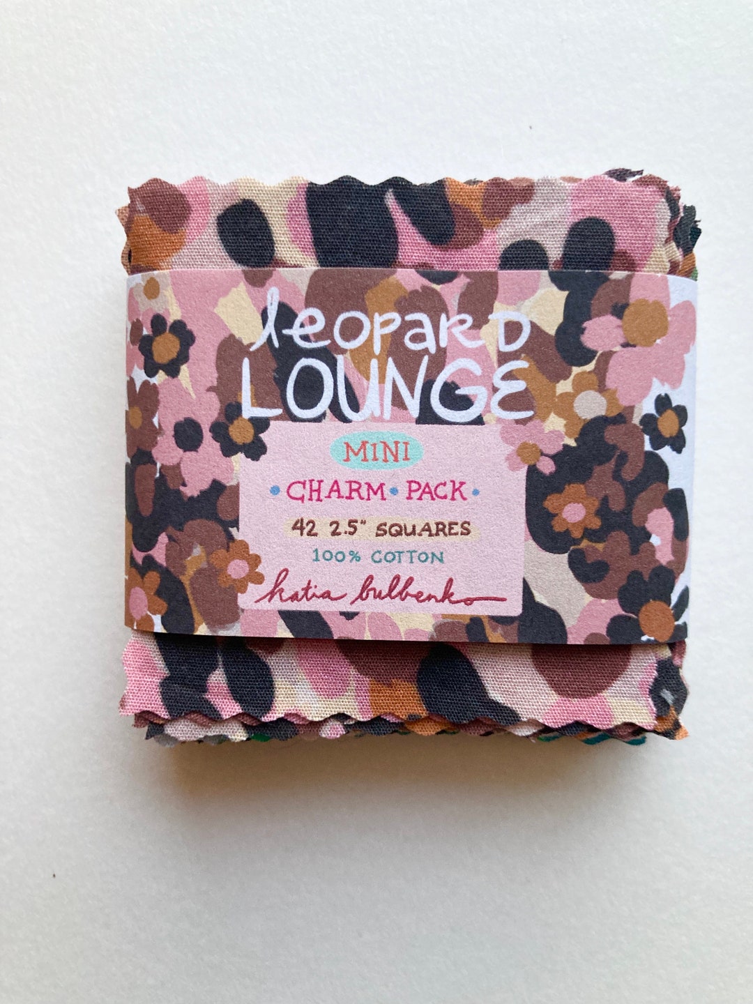 Mini Charm Pack/leopard Lounge/42 Pre Cut Fabric Squares/quilting - Etsy