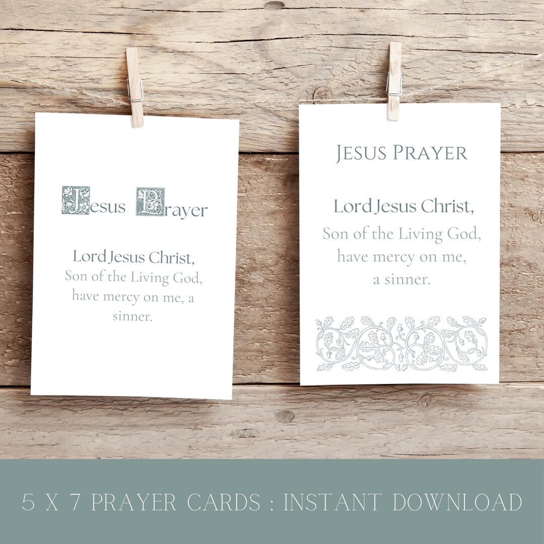 Digital Prayer Card Jesus Prayer | Digital Card | Printable Prayer ...