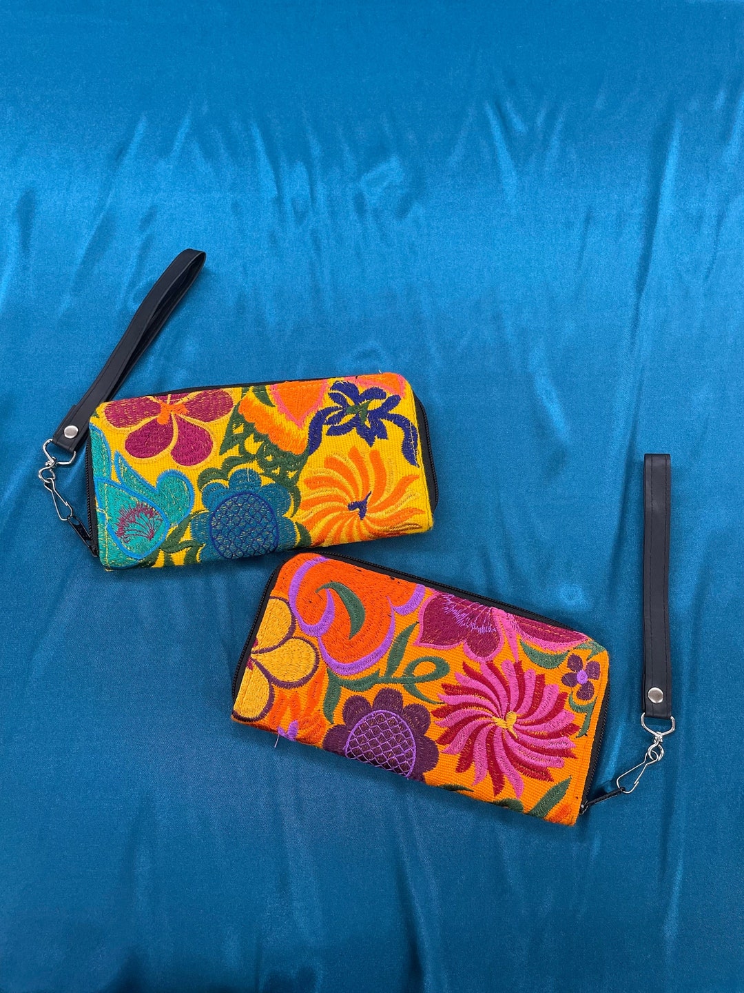 Mexican Floral Embroidered Wallet - Etsy