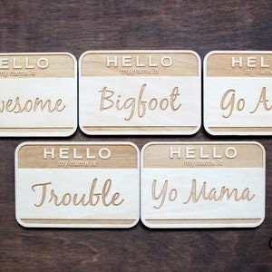 Hello My Name is Awesome Name Tag Badge Gifts for Awesome People Funny ...
