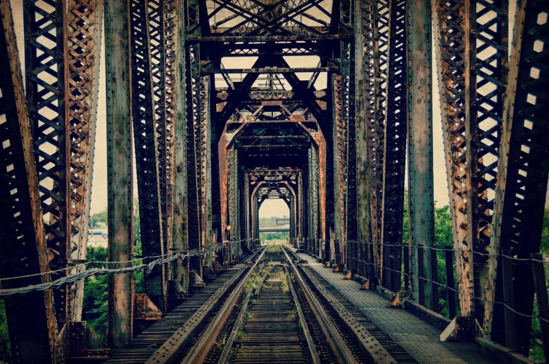 Old Rusty Railroad Train Tracks Bridge Nashville Tennessee Rail Steel ...