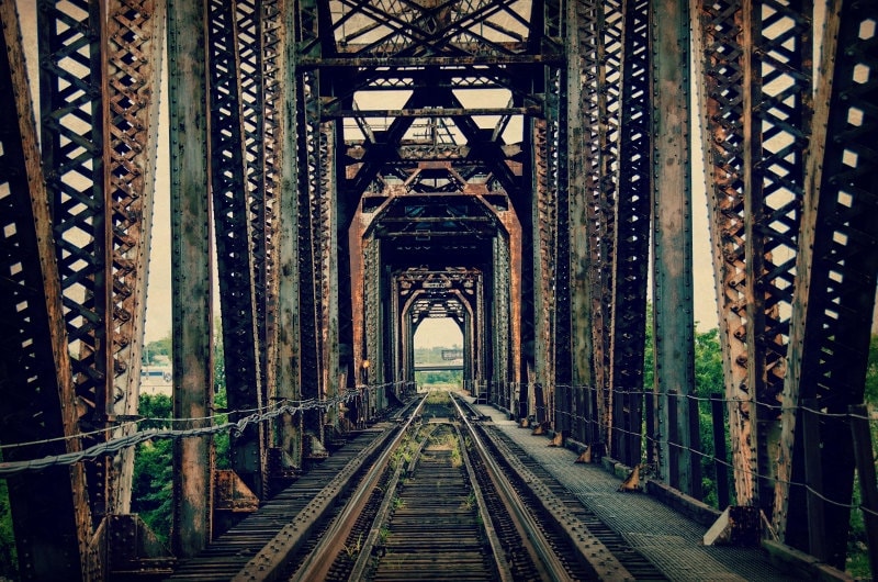 Old Rusty Railroad Train Tracks Bridge Nashville Tennessee Rail Steel ...