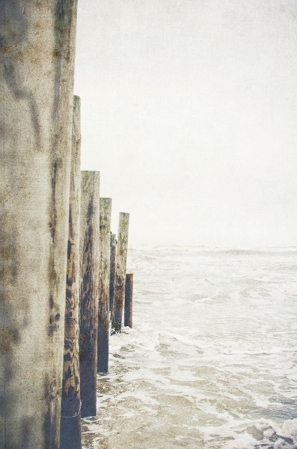 Ocean Wood Posts Beach Wood Pillars Seaside Pier Galveston - Etsy