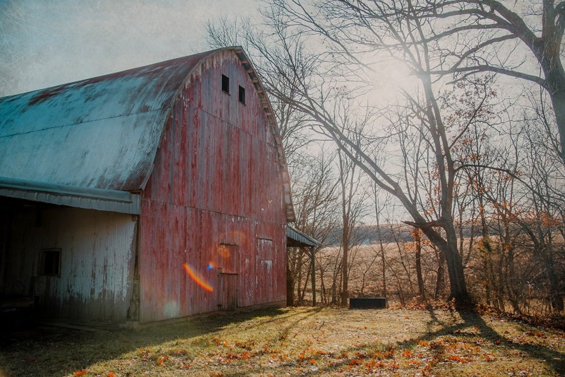 Red Barn Photo, Barn Picture, Missouri Photo, Old Barn Photography ...