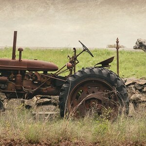 Country Landscape Print, Tractor Photography, Farm Decor, Texas Photo ...