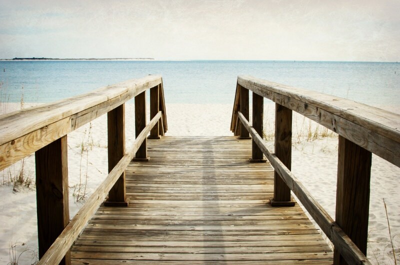 Beach Pathway Bridge Boardwalk Landscape Photography Ocean - Etsy
