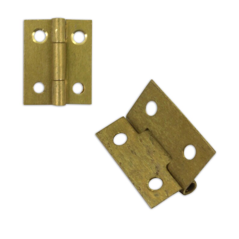 3/4" High Brass Hinges Clock Case Repairs Parts Clockmakers Dolls House ...