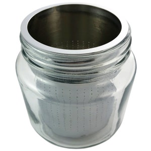 LARGE Steel Sieve Glass Jar for Cleaning Watch Parts or Items of ...