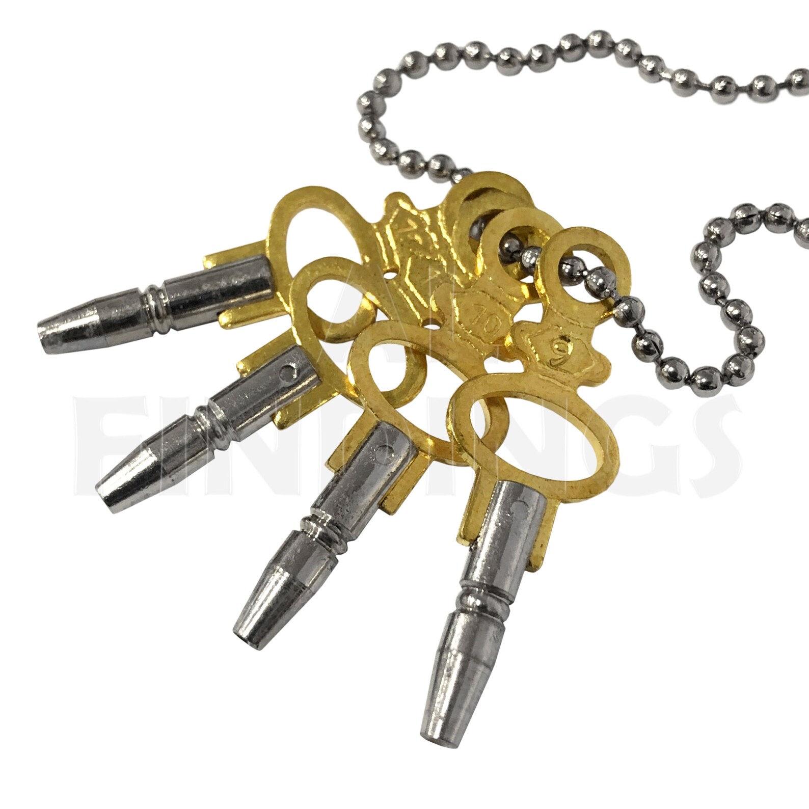 Set of 2 Clock Winding Keys & 00-14 Pocket Watch Key Set - All Sizes ...