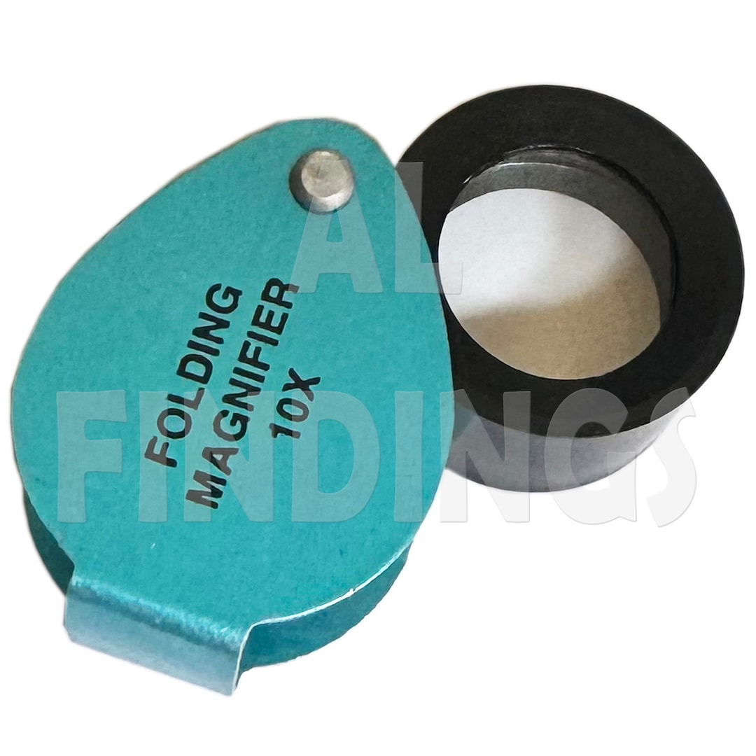 10x Magnification Folding Pocket Magnifying Glass Loupe Reading Lens ...