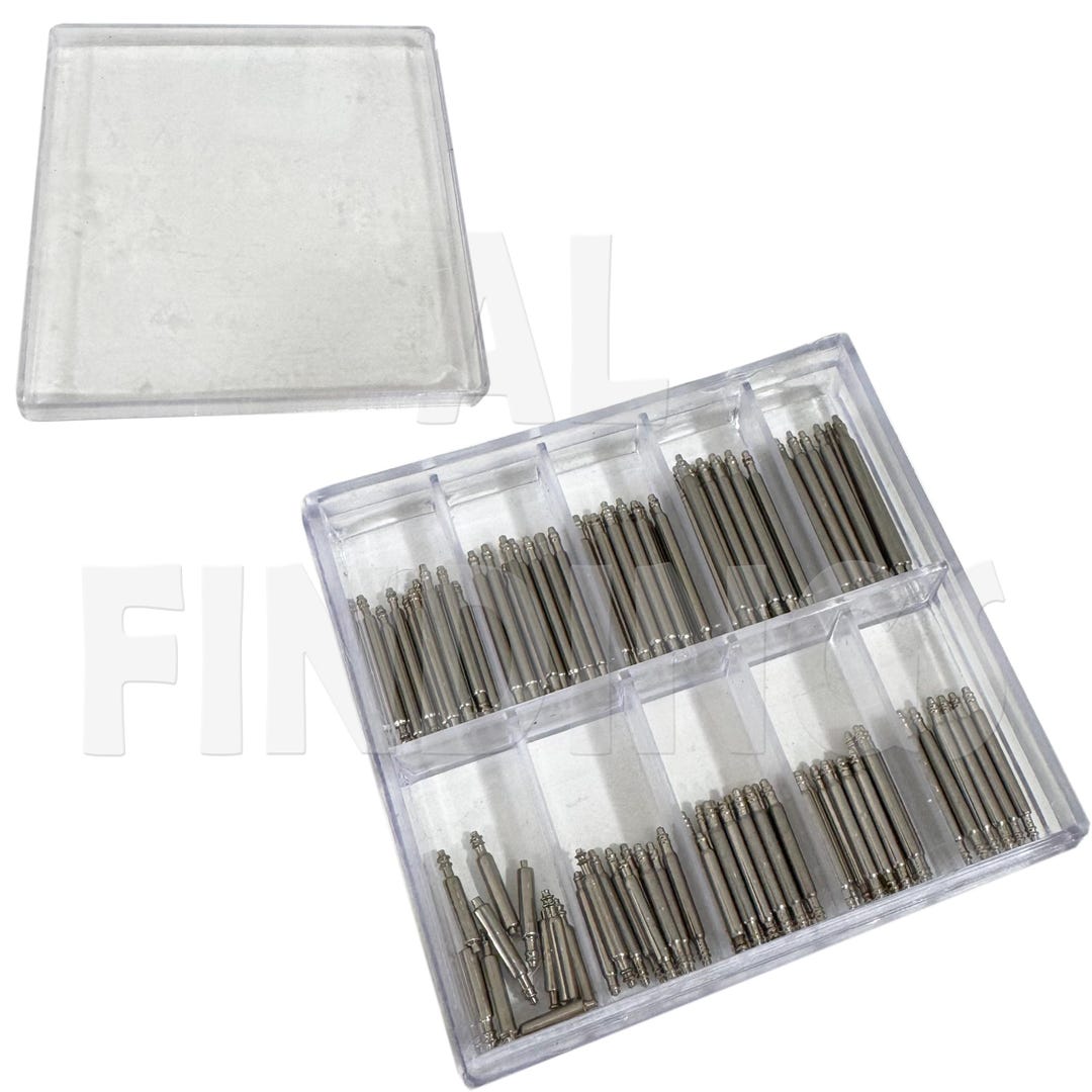 100 Assorted Spring Bars Watch Straps Bracelets Bar 8mm-19mm Tool ...