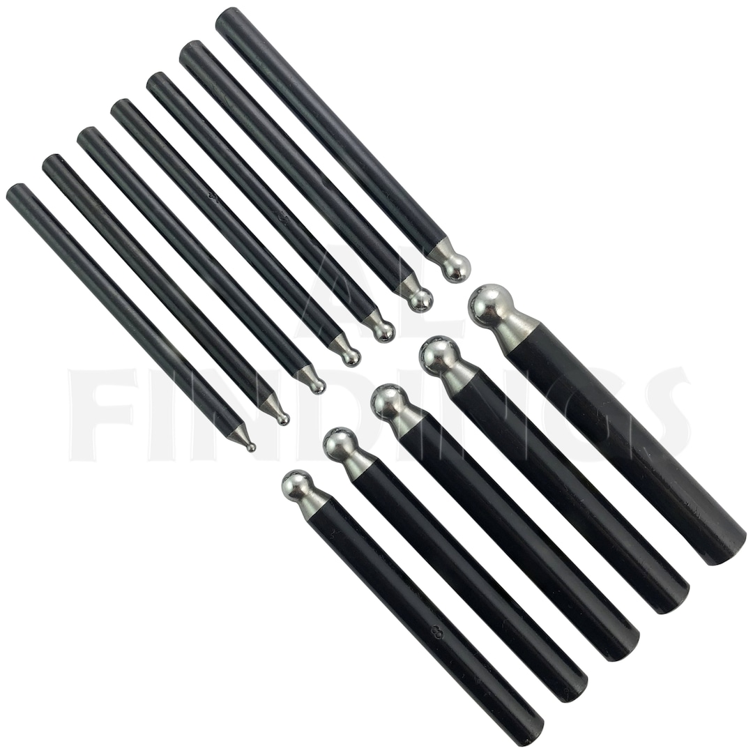 12 Steel Doming Punch Set Punches Dapping Jewellers Metal Shaping Tool ...