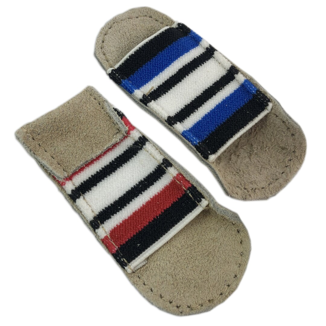 2x Leather Finger Guard Protector Closed & Open Ended Sewing Stitching ...