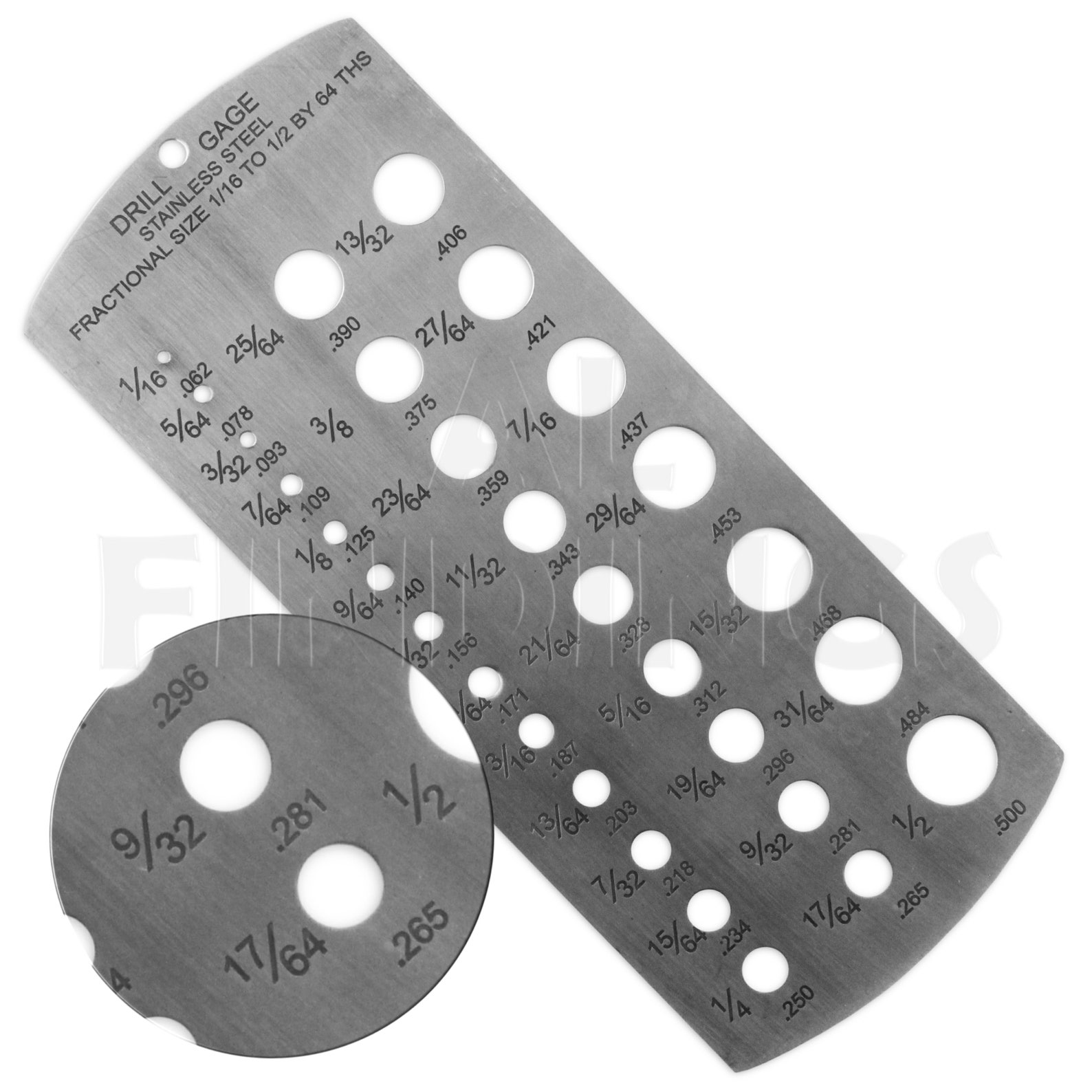 Stainless Steel Drill Gauges Imperial Gauge 1/16 1/2 - Etsy