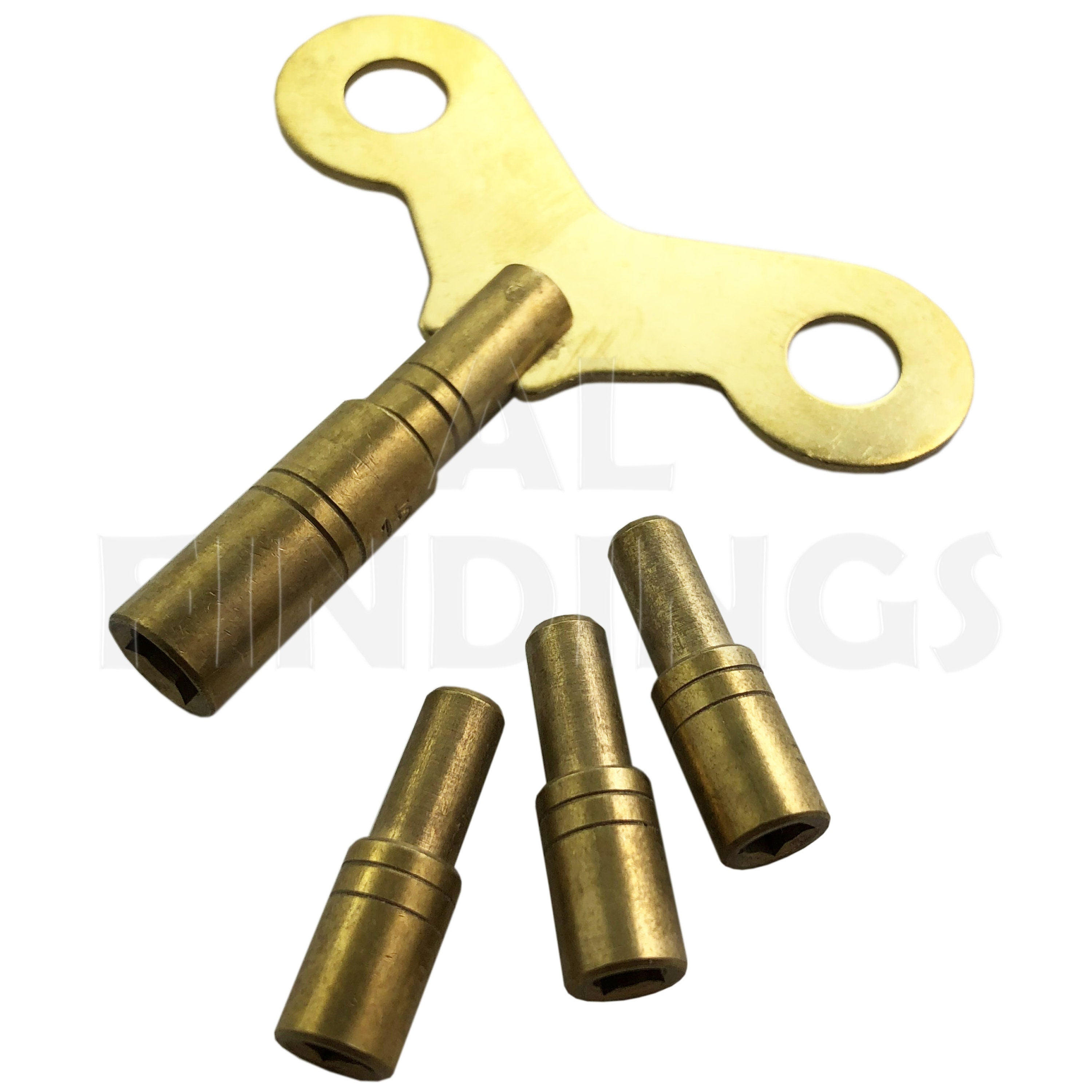 Set 18 Clock Winding Brass Keys 1.75mm 6.0mm OR 000-15 Radiator Key ...