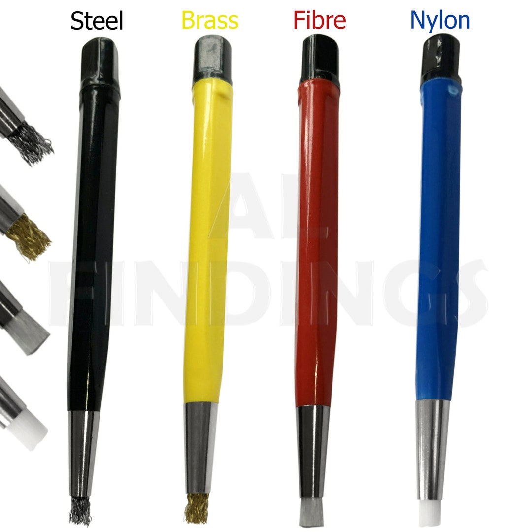 4 Scratch Brushes Brush Brass Steel Nylon Fiberglass Set Watch Repair ...