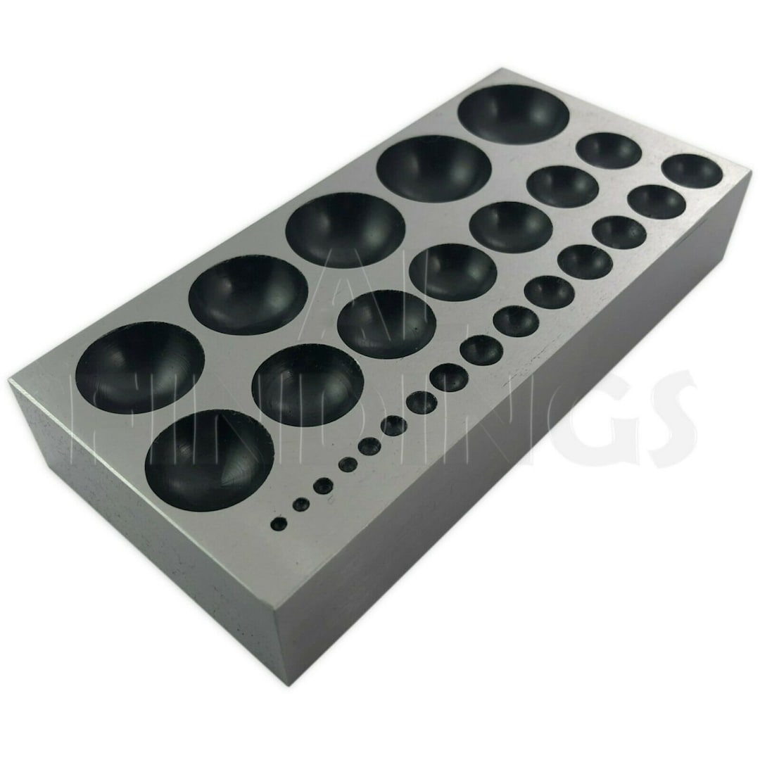 Solid Steel Doming Dapping Metal Working Craft Block Flat 125MM X 62MM ...