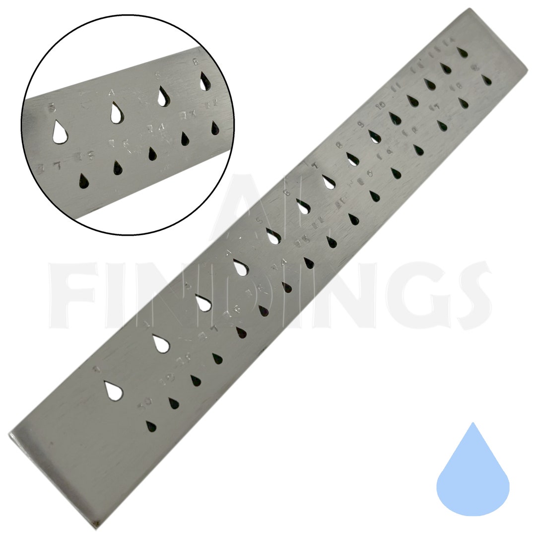8" Drawplate TEARDROP TEAR DROP 30 Holes Pulling Wire Shaping Jewellery ...