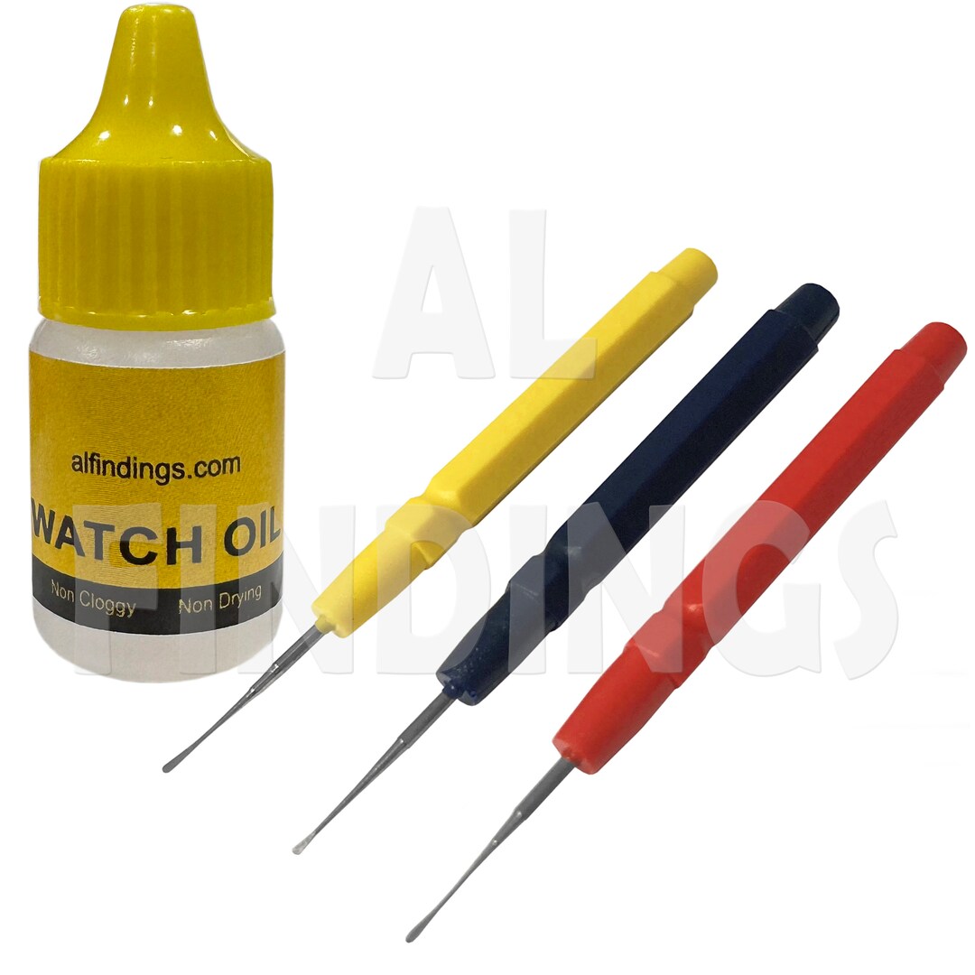 Quality Watch Oil & 3 Pins for Pocketwatch All Watches Cleaning Tool ...