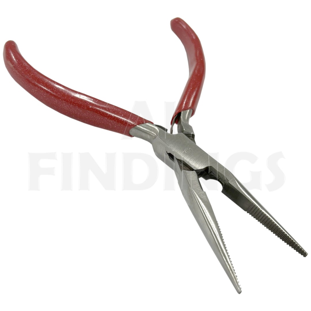 6.5" Chain Nose Serrated Pliers Snipe Nose Jewellery Making & Craft ...