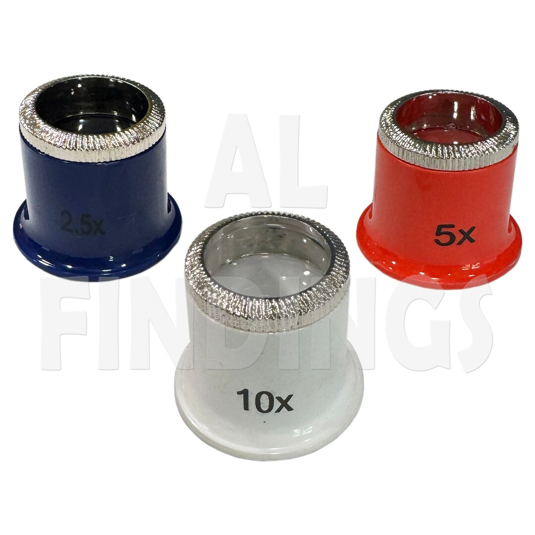 2.5x 5x 10x Jewellers Loupe Eyeglass Magnifier Set Magnification ...