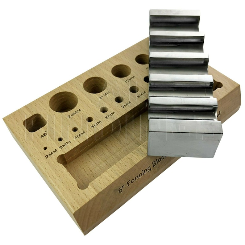 Swage Block & 16 Punch Set Made of Steel Dapping Forming Shaping Craft ...