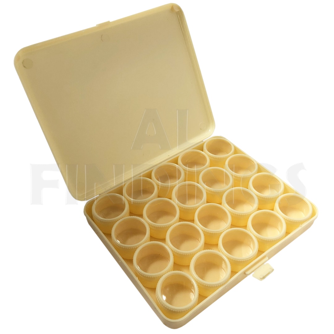 Jewellery 20 PVC Pots With Storage Box Watch Beads Gem Container ...