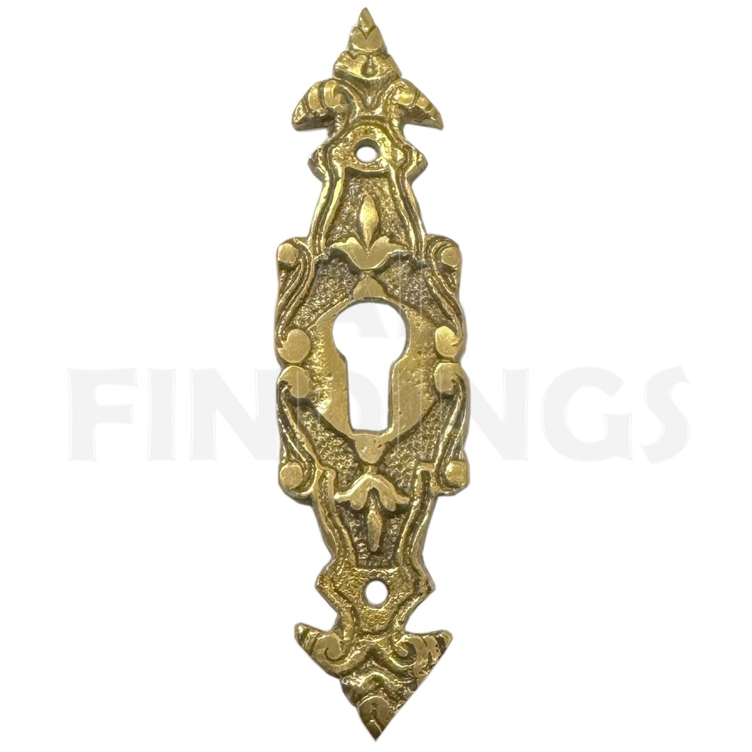 Ornate Brass Escutcheon Key Hole Cover Surround Clock Long Case ...