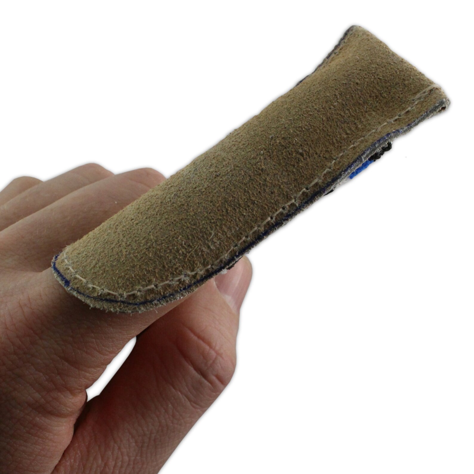 2x Leather Finger Guard Protectors Closed End Sewing Stitching ...