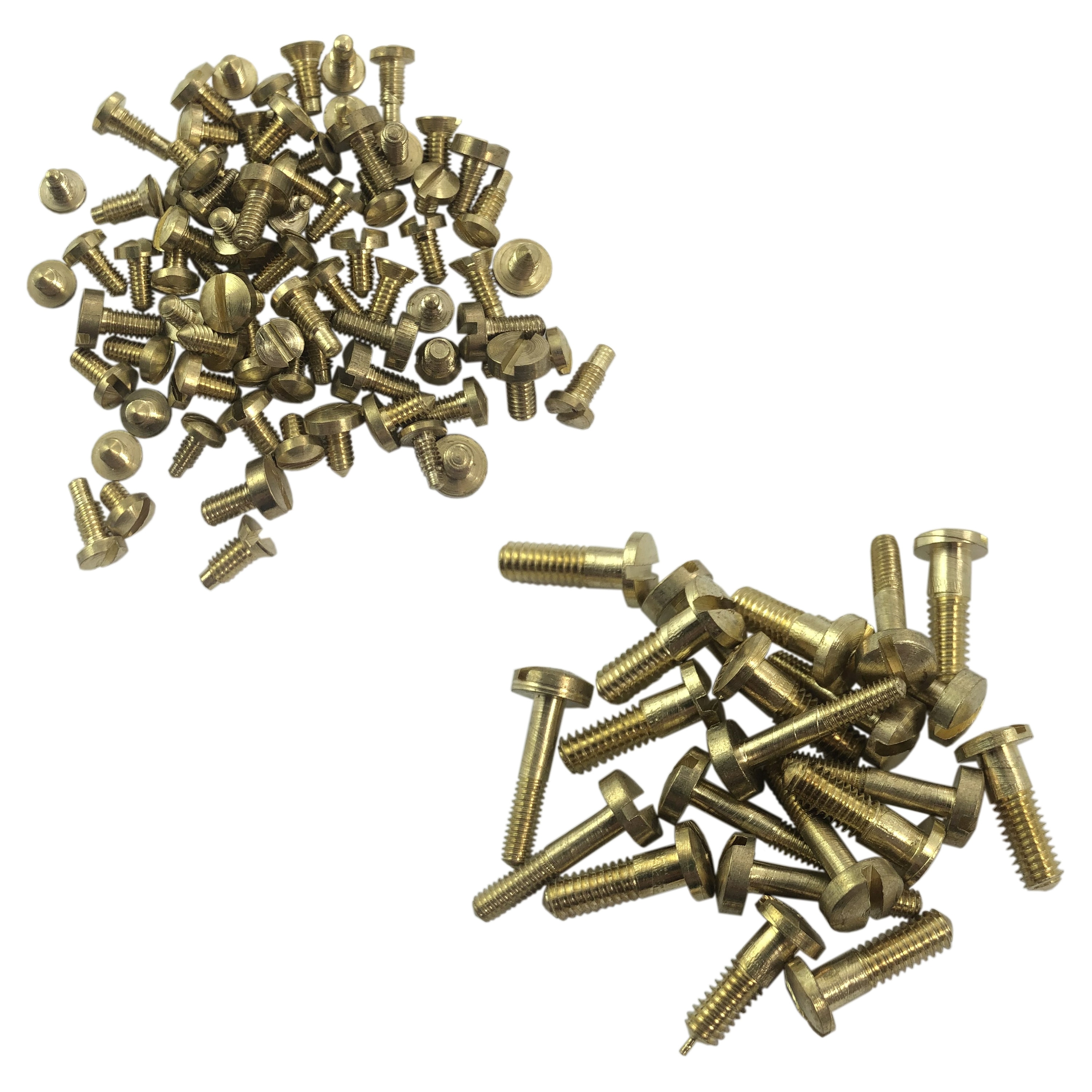 100 Clock Screws Mixed Size GOLD for Movements Cases Bells Spares ...