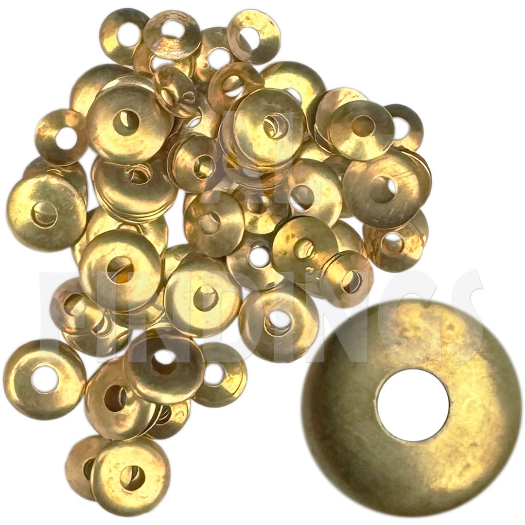Brass Domed Clock Washers, Round Hole 100 Washer Mix Clockmaker ...