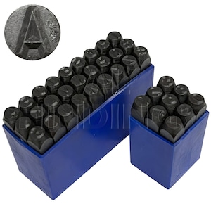36pc Number & Letter Punch Set Alpha Numeric Carbon Steel Punches Craft ...