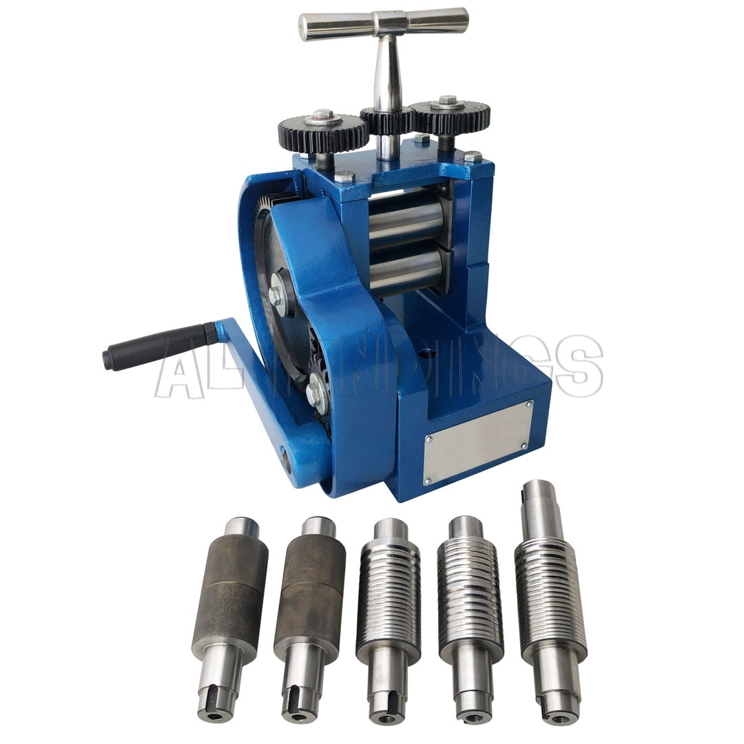 Rolling Mill 3" Flattening Designs Gold Silver Ingots 7 Rollers ...