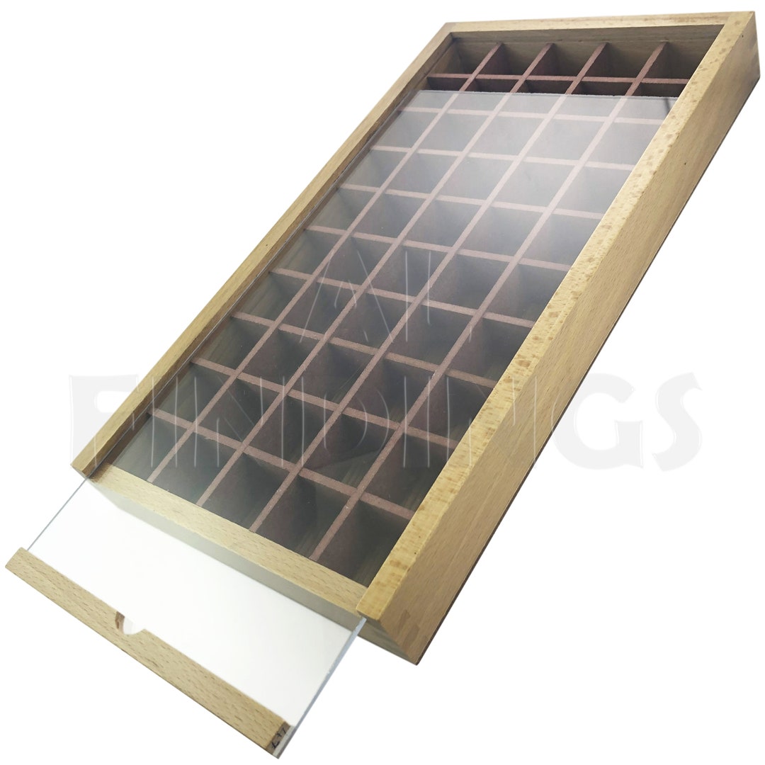 50 Hole Storage Box Beads Gem Container Wooden 700 - Etsy Canada