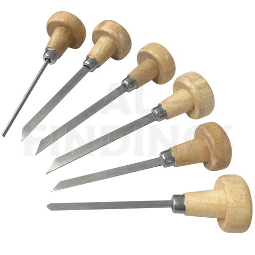 6pcs Engraver Gravers With Wooden Handles Tool Clock & Graver - Etsy