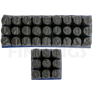 36pc Number & Letter Punch Set Alpha Numeric Carbon Steel Punches Craft ...