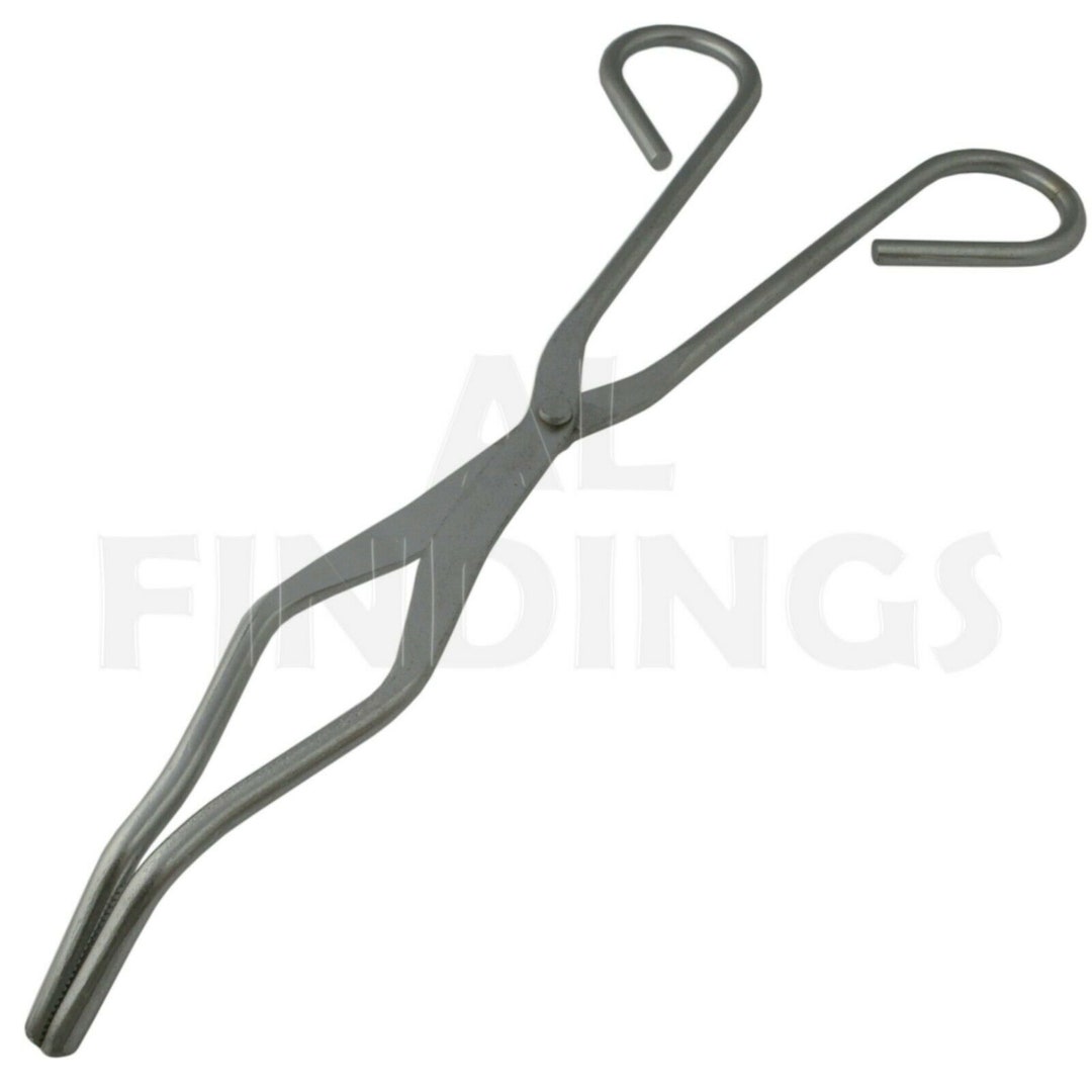 9" Crucible Flask Tongs Tong Casting Melt Laboratory Gold Holding Tool ...