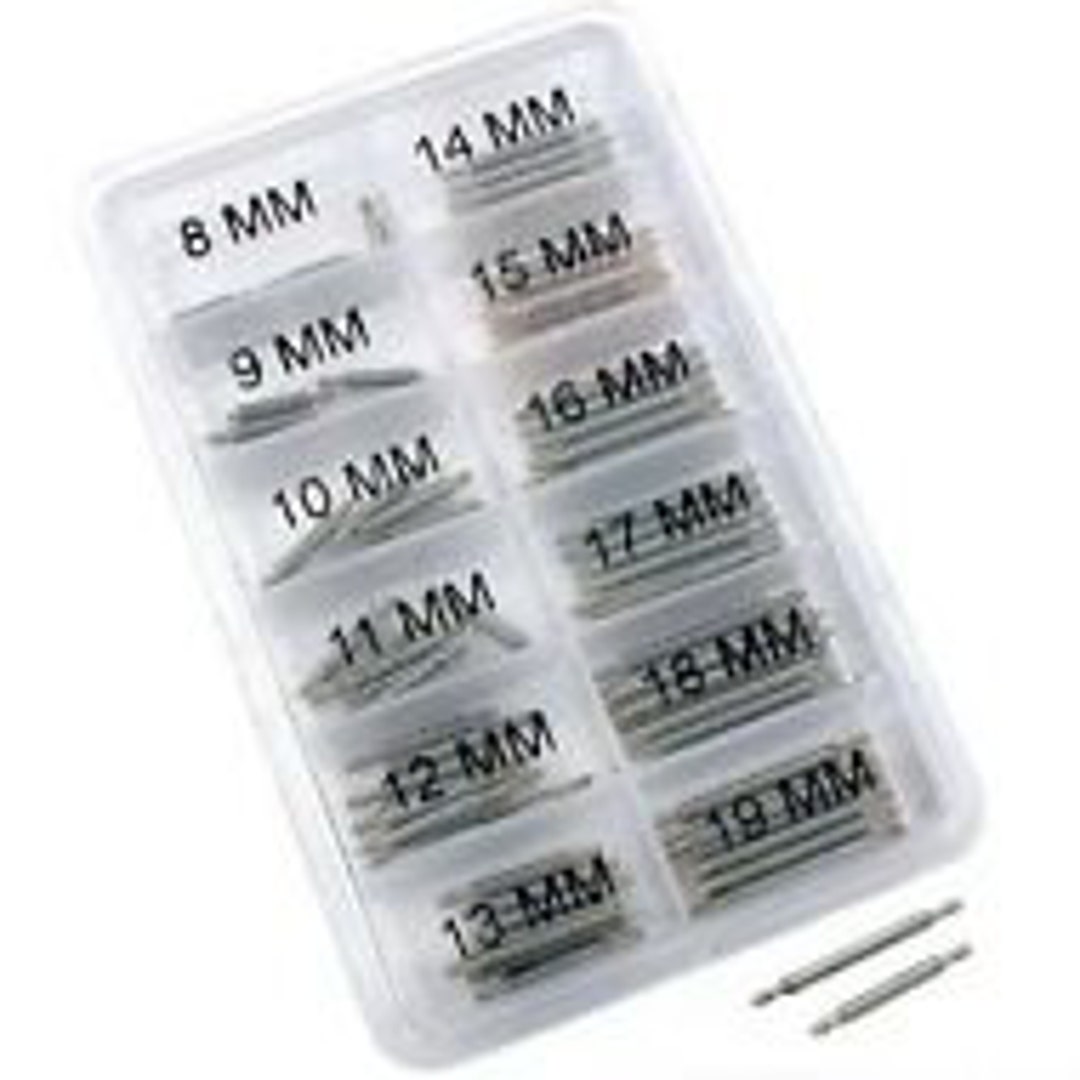 100 Assorted Spring Bars Watch Straps Bracelets Bar 8mm-19mm Tool ...