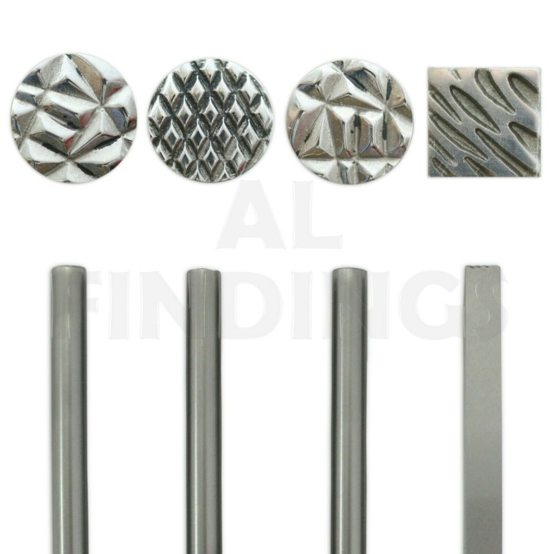 4 Texturing Cross Lines Shaped Design Punches Stamp Punch Jewellers ...
