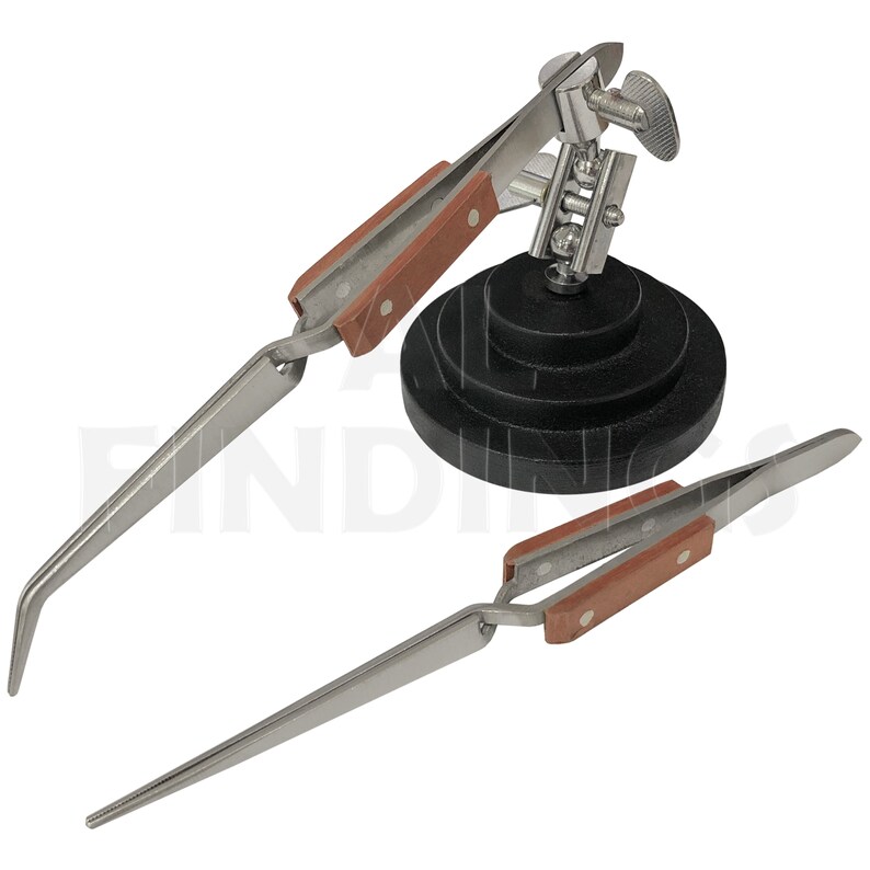 3rd Third Hand Base Vice Adjustable 4 Tweezers Soldering Craft | Etsy