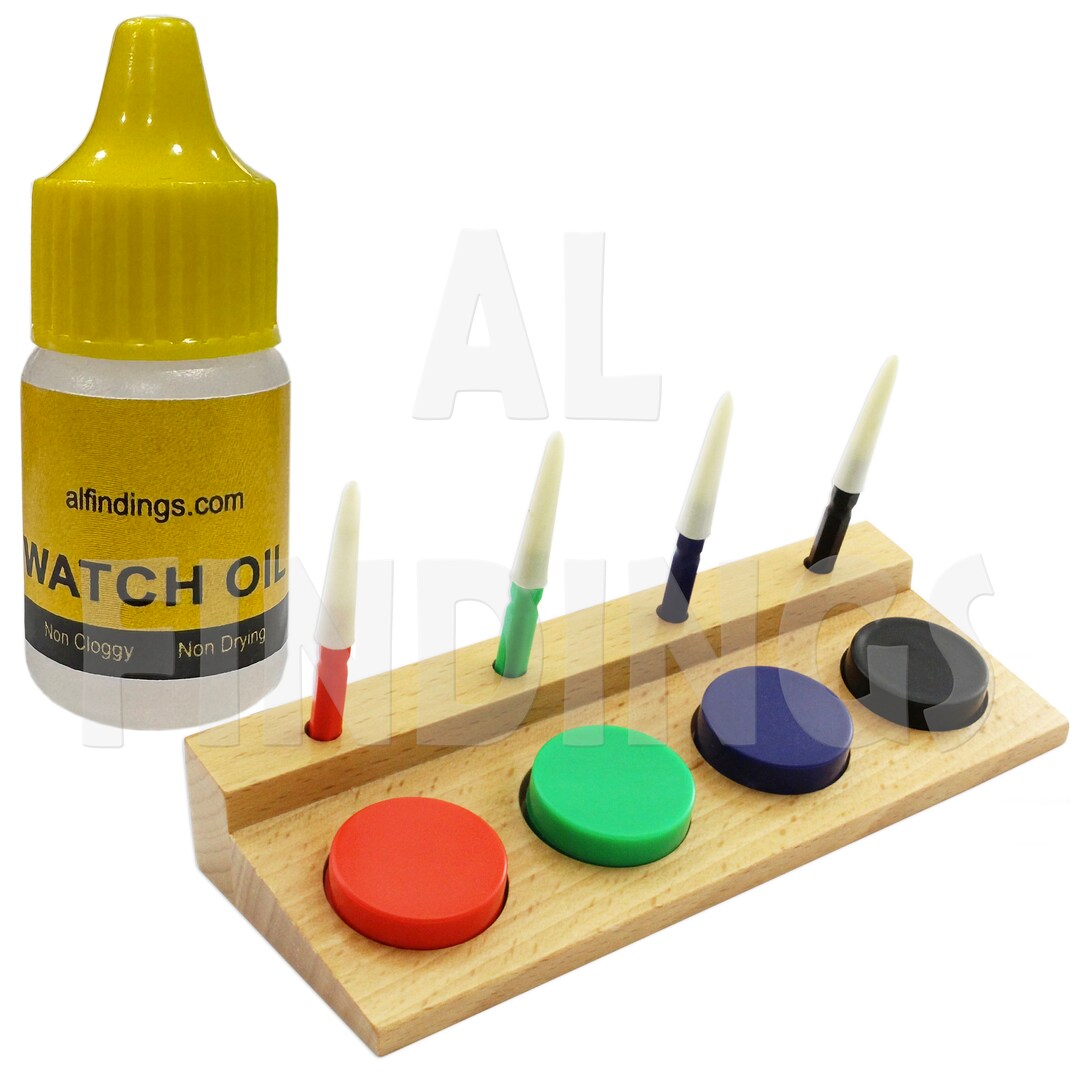 Watchmakers Oil & Grease Cup Holders Containers With Oiler Pins + Watch ...