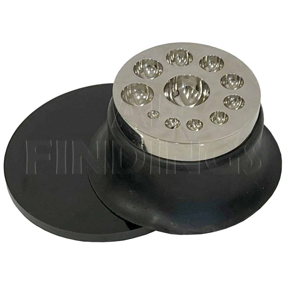 Pro Dapping Doming Block With Rubber Base Steel Bench Anvi Jewellery ...