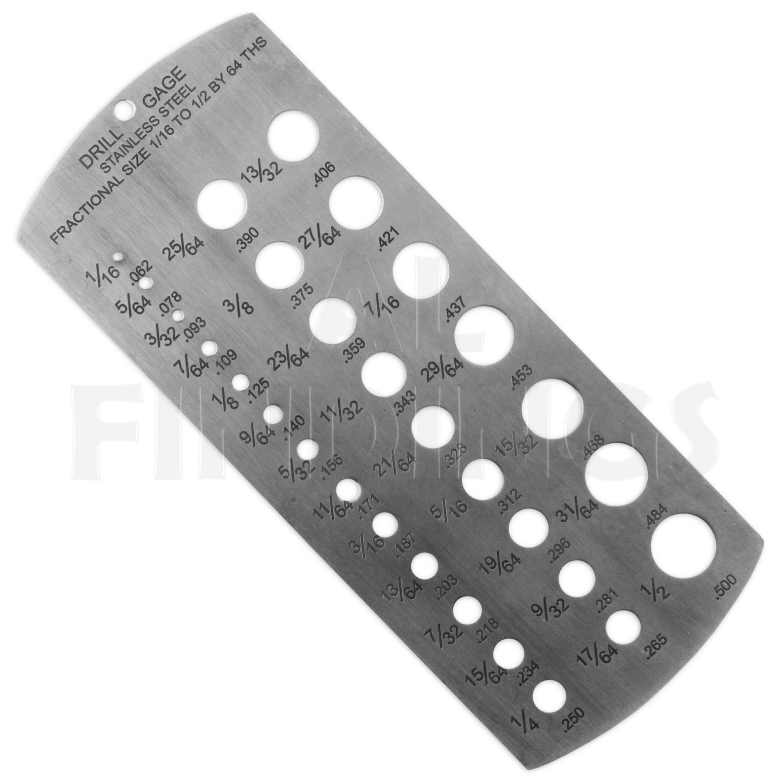 Stainless Steel Drill Gauges Imperial Gauge 1/16 1/2 - Etsy