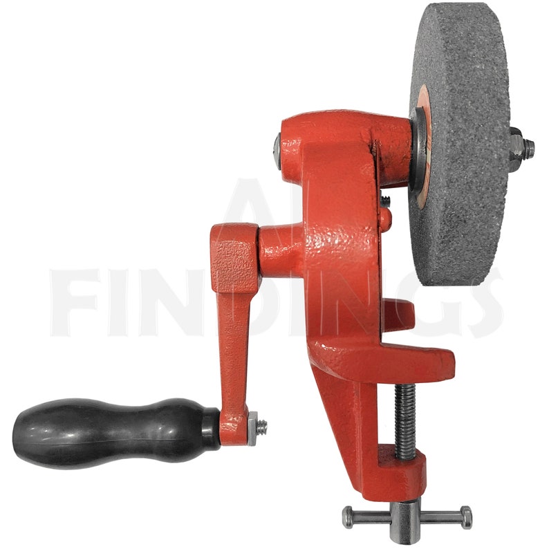 6" Hand Operated Grinding Grinder Bench Mounted Stone Jewellery Watch ...