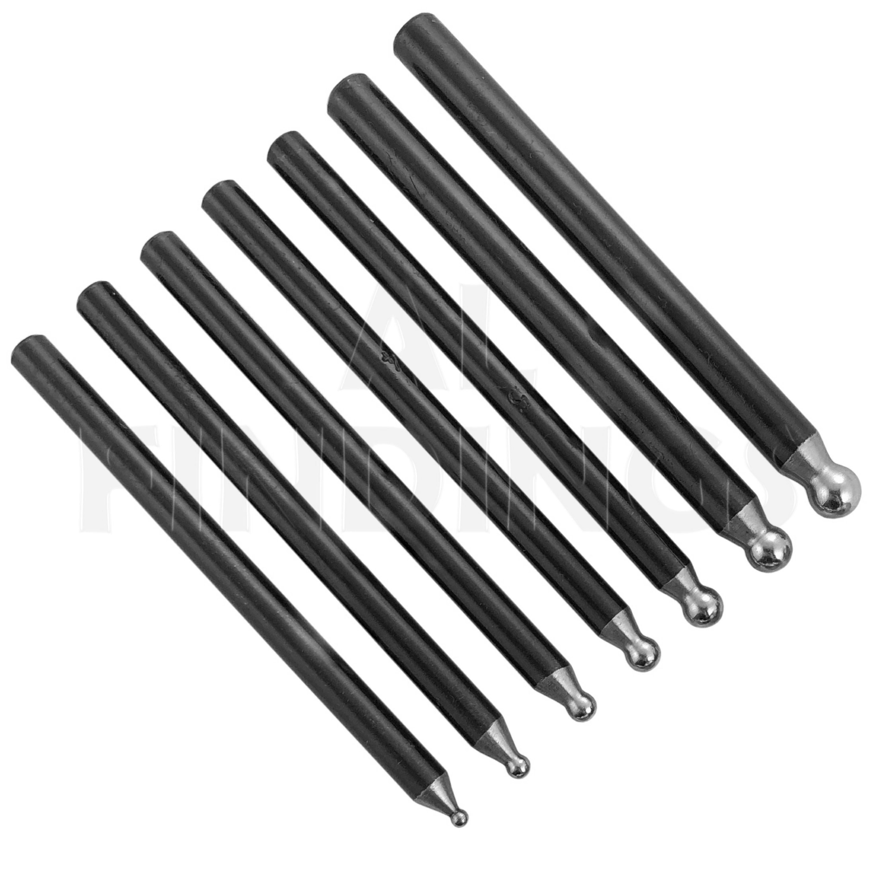 12 Steel Doming Punch Set Punches & 1" Steel Dapping Cube Jewellers ...